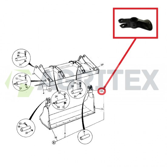 Pivot casting left hand JCB 123/04275